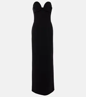 Magda Butrym Draped Bustier Gown - Black