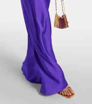 Rabanne Chain-detail Maxi Skirt - Purple