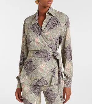 Etro Printed Wrap Top