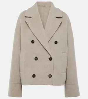 Brunello Cucinelli Cropped Wool And Cashmere Coat