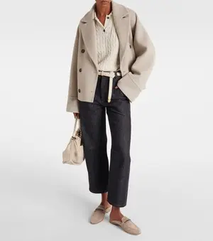 Brunello Cucinelli Cropped Wool And Cashmere Coat