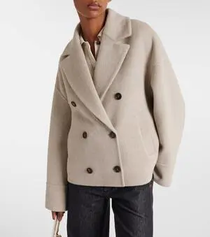 Brunello Cucinelli Cropped Wool And Cashmere Coat