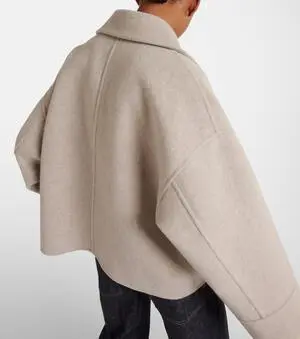 Brunello Cucinelli Cropped Wool And Cashmere Coat