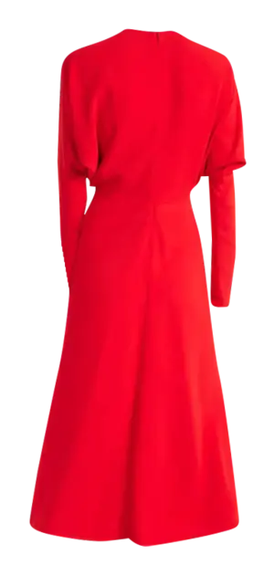 Victoria Beckham Dolman Sleeve Midi Dress - Red