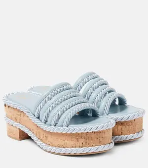Valentino Garavani Vlogo Summerblocks Platform Mules - Blue