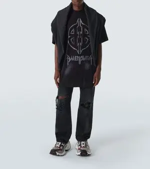 Balenciaga Metal Bb Cotton Jersey T-shirt