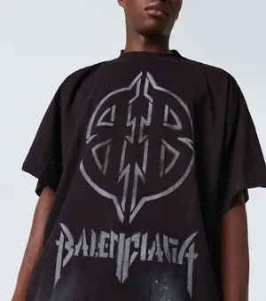 Balenciaga Metal Bb Cotton Jersey T-shirt