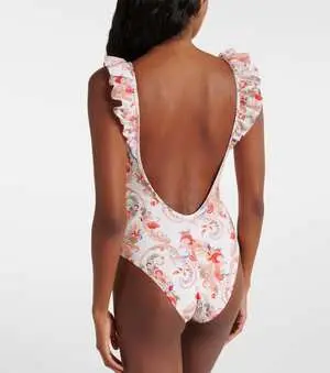 Etro Ruffled Paisley Swimsuit