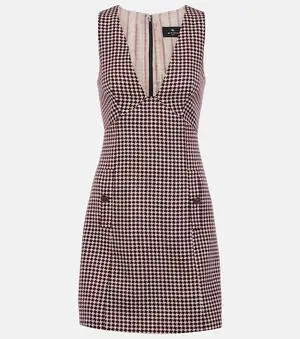 Etro Checked Minidress - White