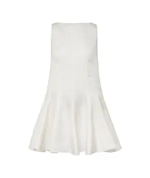 Khaite Mags Silk Mini Dress - White