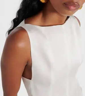 Khaite Mags Silk Mini Dress - White