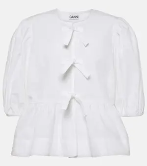 Ganni Bow Detail Blouses