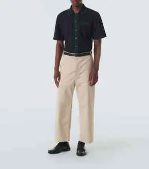 Thom Browne Rwb Stripe Cotton Polo Shirt