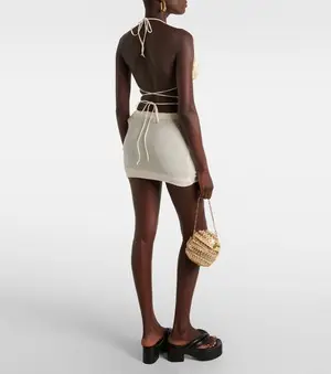 Magda Butrym Floral-appliqué Mini Skirt - White