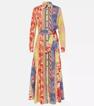 Etro Printed Cotton-blend Shirt Dress - Multicoloured