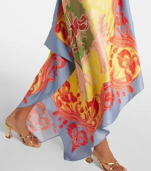 Etro Printed Halterneck Silk Dress - Multicoloured