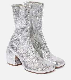 Dries Van Noten Embellished Ankle Boots - Silver