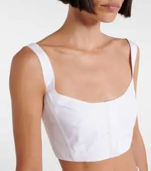 Alaïa Cotton Crop Top