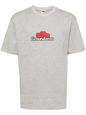 GROUND ZERO Logo-print T-shirt - Grey