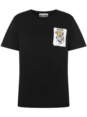 Moschino Teddy Bear Print T-shirt - Black