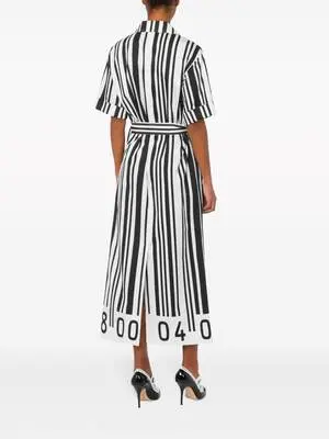Moschino Barcode-print Cotton Dress