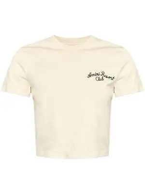 Amiri Embroidered Logo Crop Top