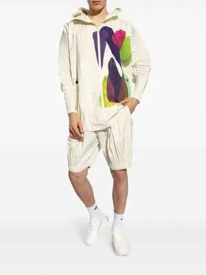 Issey Miyake Graphic Print Hooded Jacket