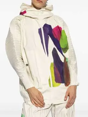 Issey Miyake Graphic Print Hooded Jacket