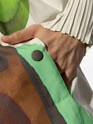 Issey Miyake Graphic Print Hooded Jacket