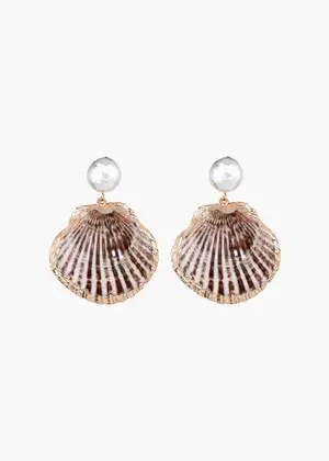 JENNIFER BEHR Folly Pearl And Shell Dangle Earrings - Multi