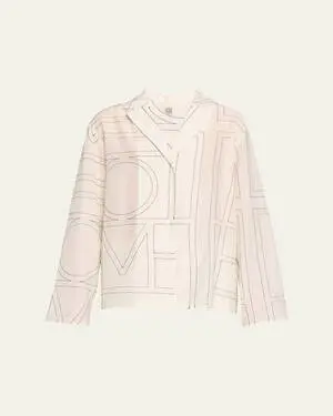TOTEME Monogram Cotton Pj Top