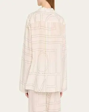 TOTEME Monogram Cotton Pj Top