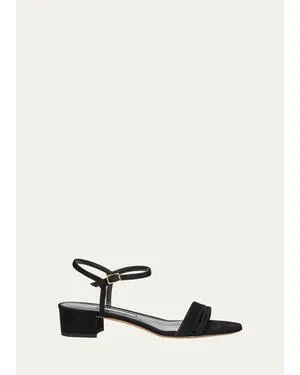 EMME PARSONS Simple Metallic Ankle-strap Sandals