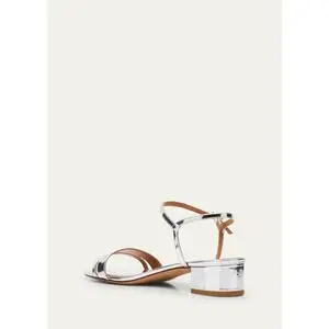 EMME PARSONS Simple Metallic Ankle-strap Sandals