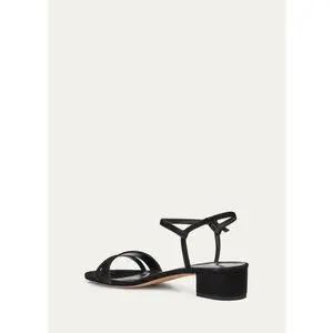 EMME PARSONS Simple Metallic Ankle-strap Sandals
