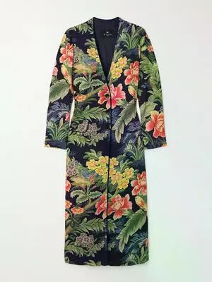 Etro Floral-print Cotton Coat