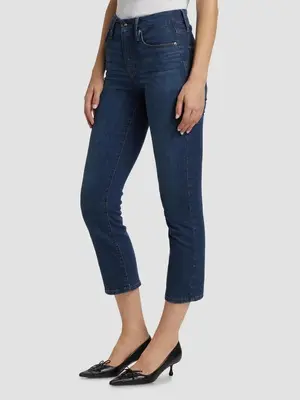 Good American Good Legs Flared Crop Jeans