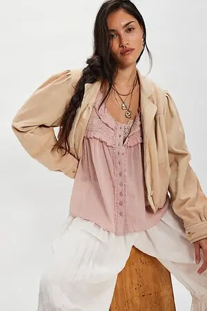 Free People Sweet Nothings Blouse - Pale Mauve