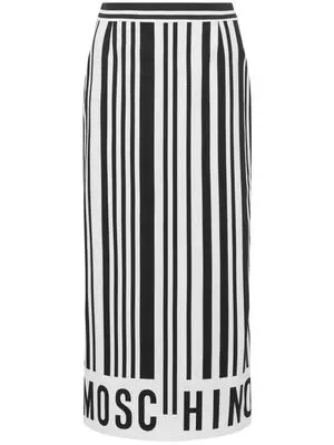 Moschino Print Striped Skirt