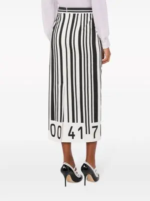 Moschino Print Striped Skirt