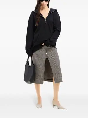 COURREGES Zipped Fleece Hoodie