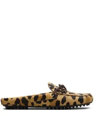 Car Shoe Leopard Print Slippers - Brown
