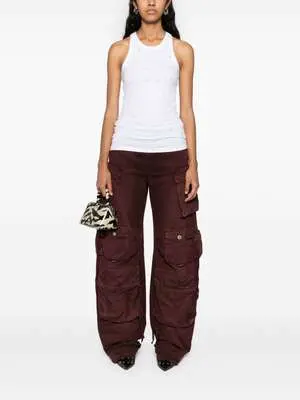 Attico Rhinestone Logo Tank Top