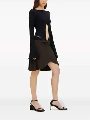 COURREGES Ellipse Mini Skirt - Brown