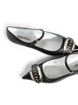 Dsquared2 Gothic Leather Ballerinas