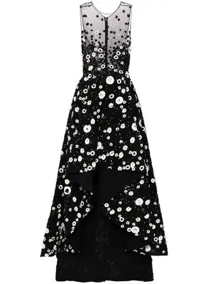 SAIID KOBEISY Beaded High-low Gown