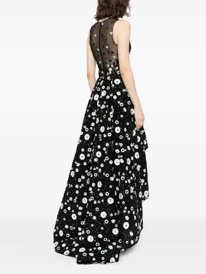 SAIID KOBEISY Beaded High-low Gown