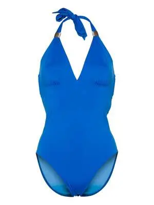 Heidi Klein The Baths Slider Halterneck Swimsuit - Blue