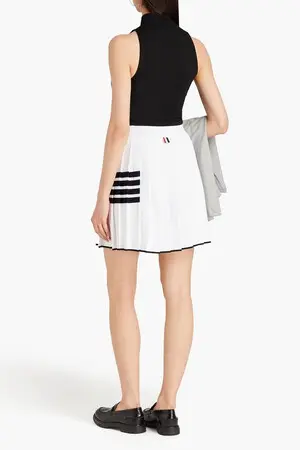 Thom Browne Wrap-effect Pleated Mini Skirt