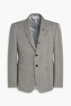 Thom Browne Prince Of Wales Checked Wool Blazer - Black